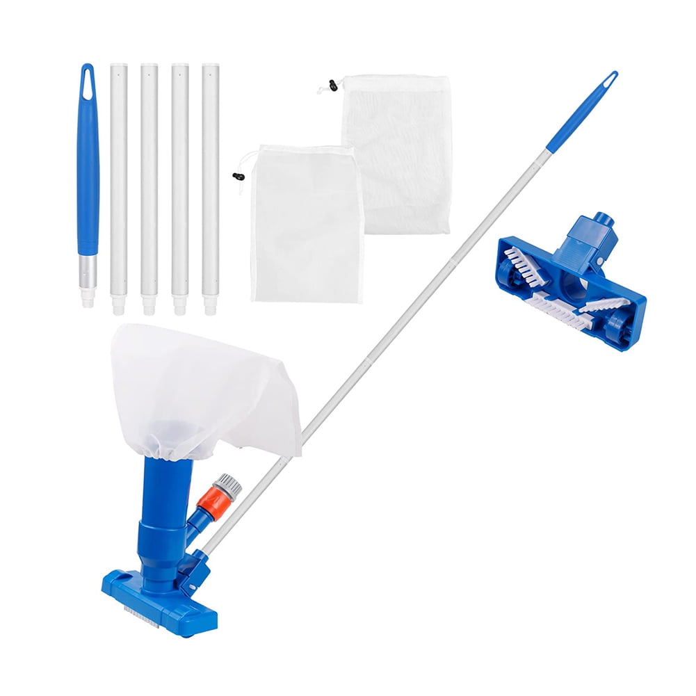 HBASD 50" Long Pool Cleaning Kit 1Pack- Included Vacuum Cleaner, 7.3"W Brush, Skimmer Net ...