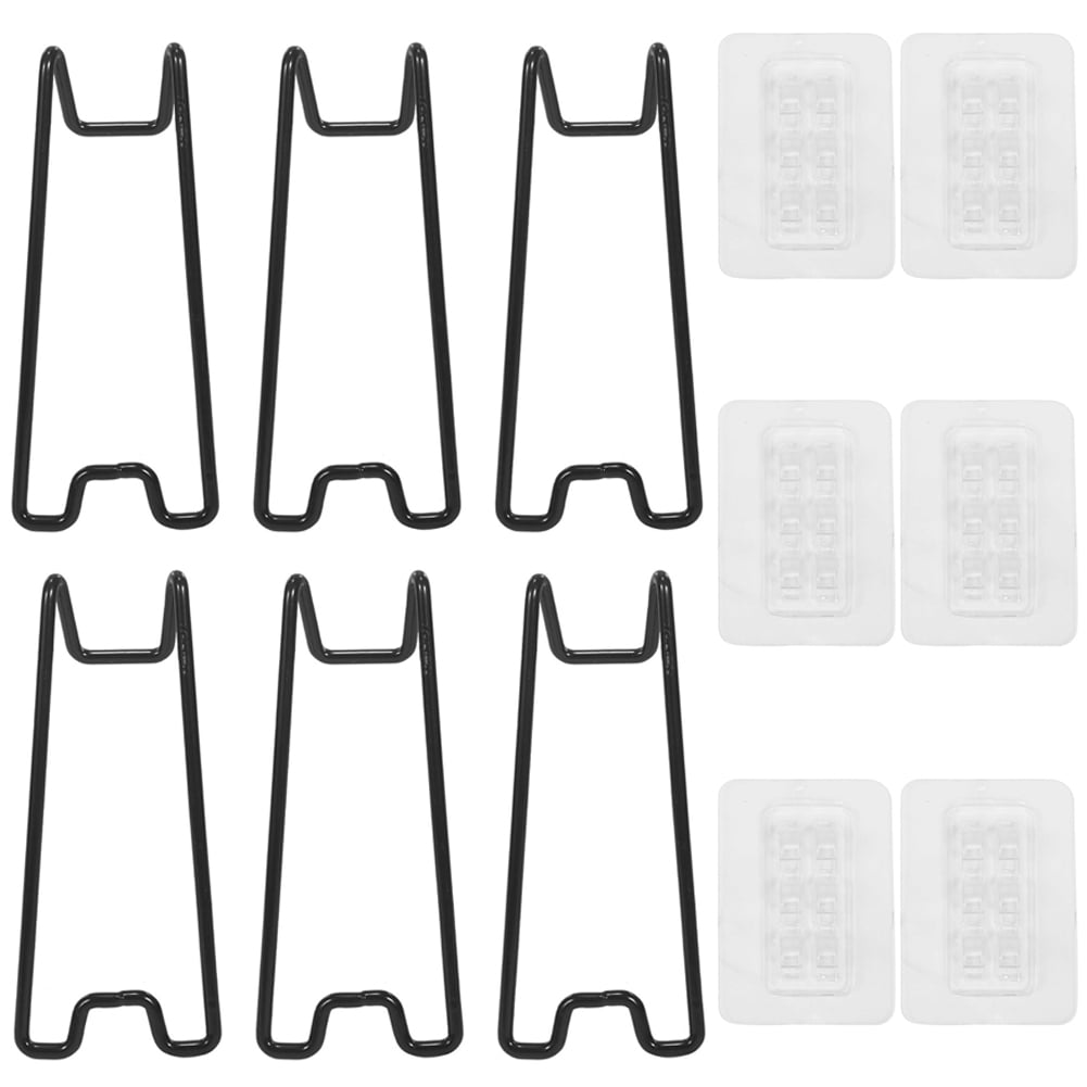 HBASD 6 Pcs Picture Frame Bracket with Self-Adhesive, Photo Frame ...