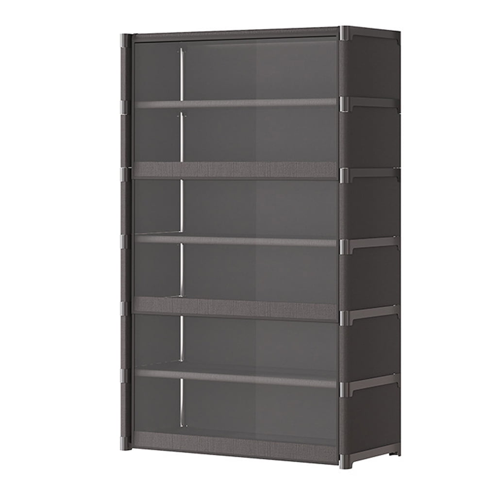 HBASD 7-Tiers Vertical Storage Cabinet with Lid - Dust Proof Tall ...