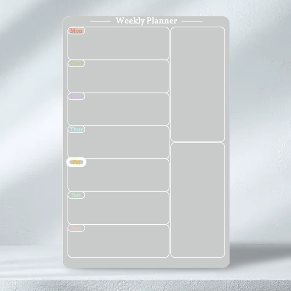 HBASD Acrylic Magnetic Fridge Calendar Schedule Dry Erase Menu Board ...