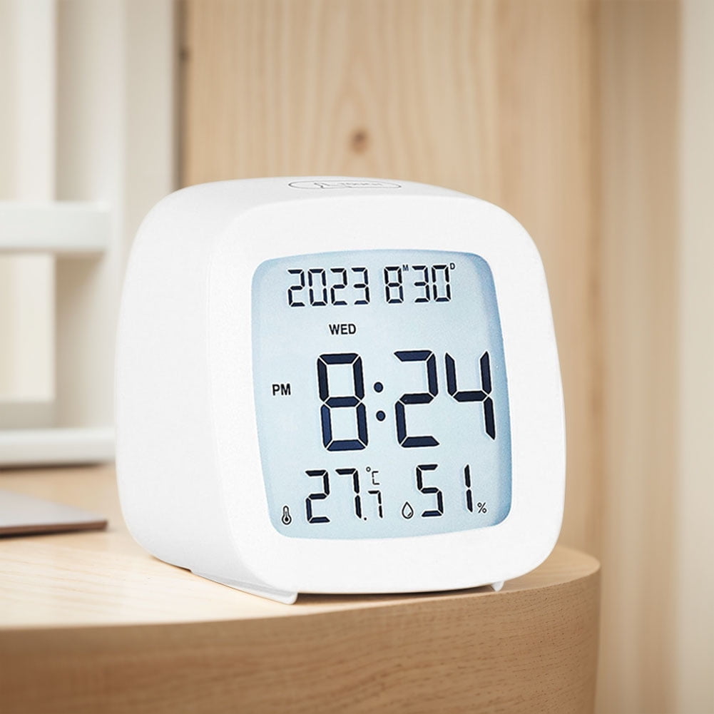 HBASD Alarm Clock for Bedroom, Digital Alarms LED Big Display Simple ...