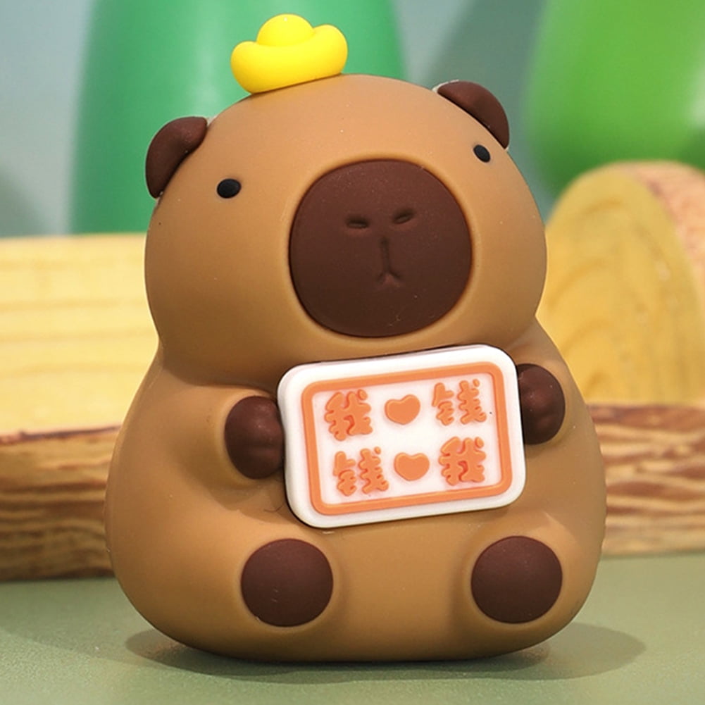 HBASD Cute Capybara Statue, Cartoon Table Ornament for Home Office (B ...