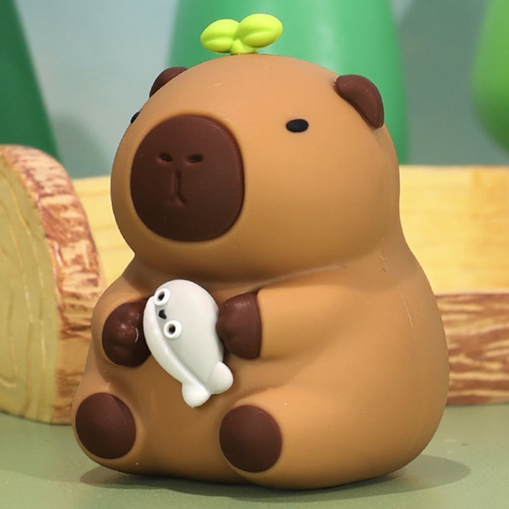 HBASD Cute Capybara Statue, Cartoon Table Ornament for Home Office (C ...