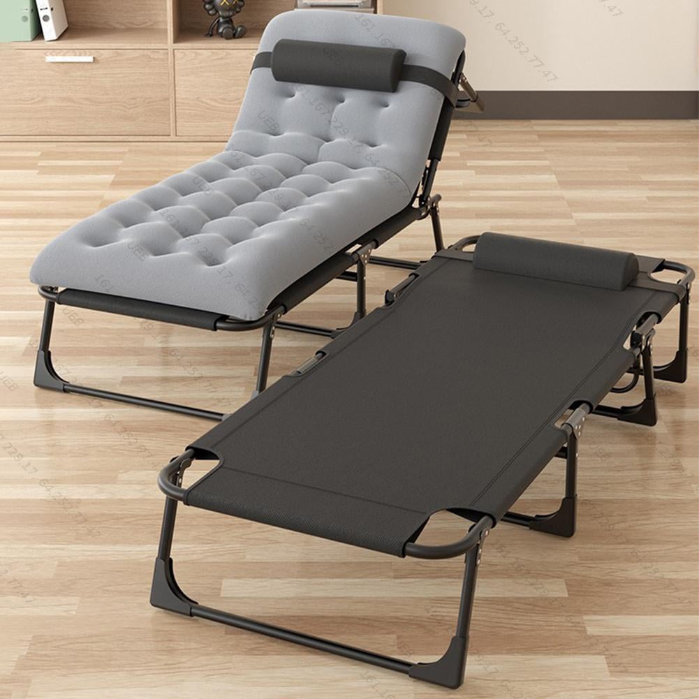HBASD Folding Lounge Chair, Padded Folding Chaise Lounge Chair for ...