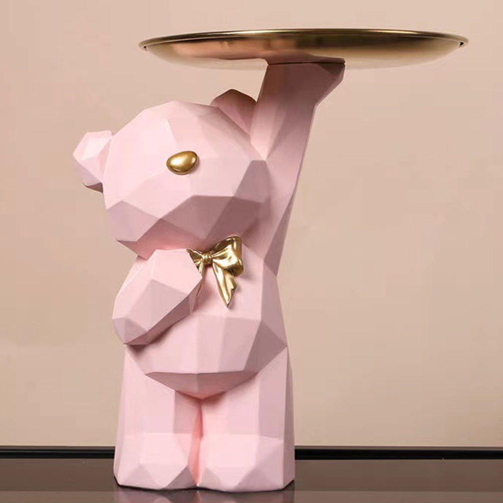 HBASD Geometric Bear Storage Tray, Candy Jewelry Earrings Lipsticks ...