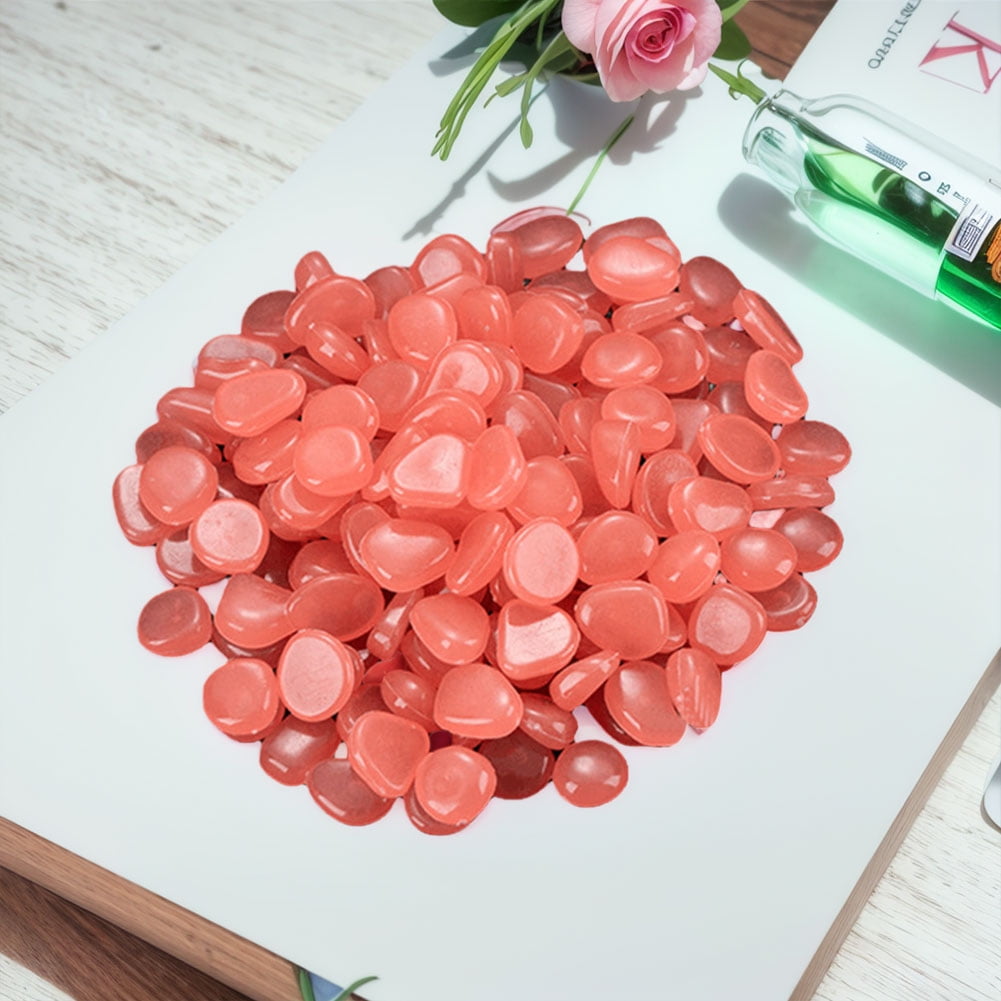 HBASD Glow in The Dark Pebbles, 100 pcs Reusable Glow Rocks for ...