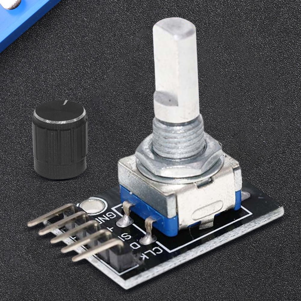 HBASD HW-040 360 Degrees Rotary Encoder Switch Module, Potentiometer Knob Kit, Black - Walmart.com