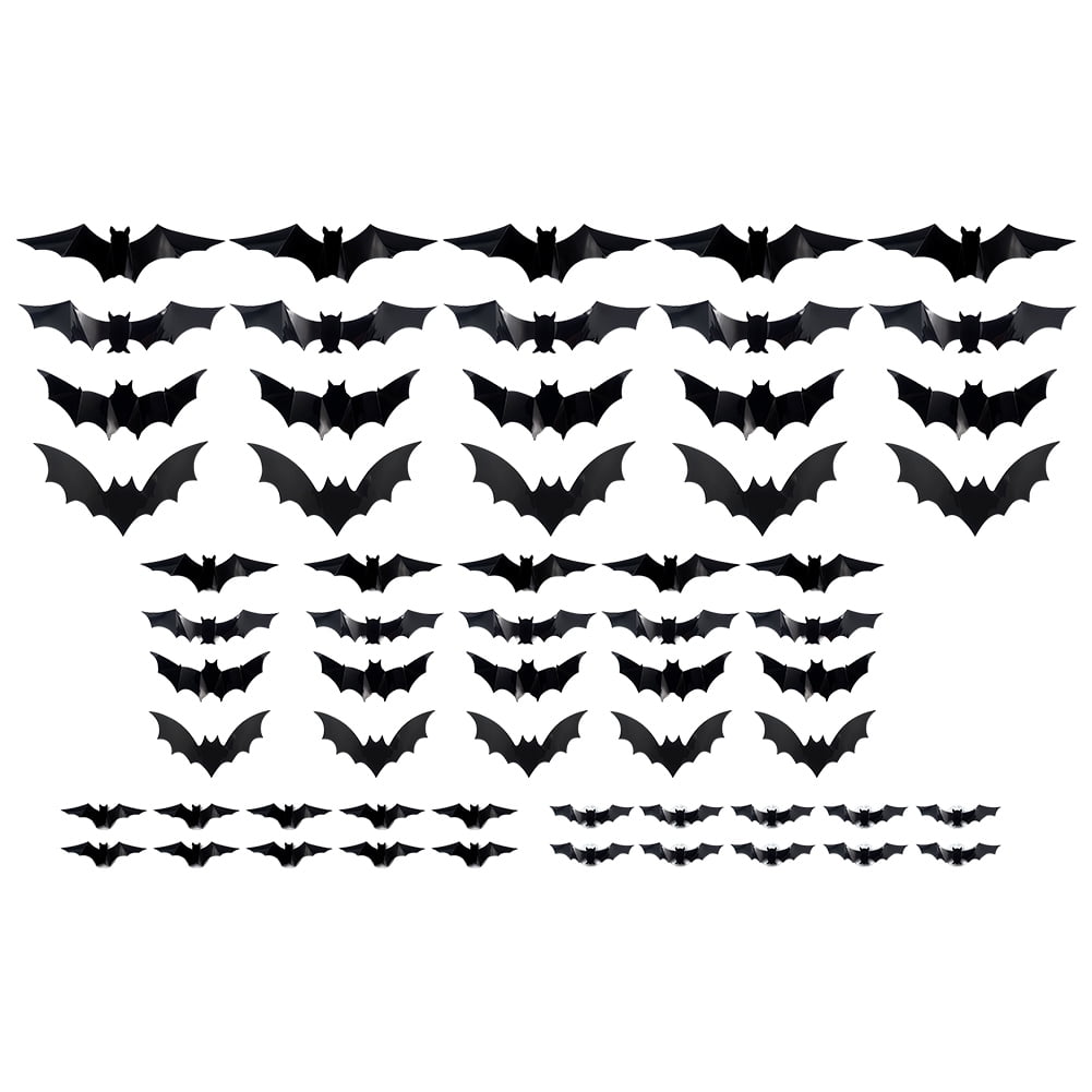 HBASD Halloween Bats Wall Decor, 3D Lighted Bat Stickers for Halloween ...