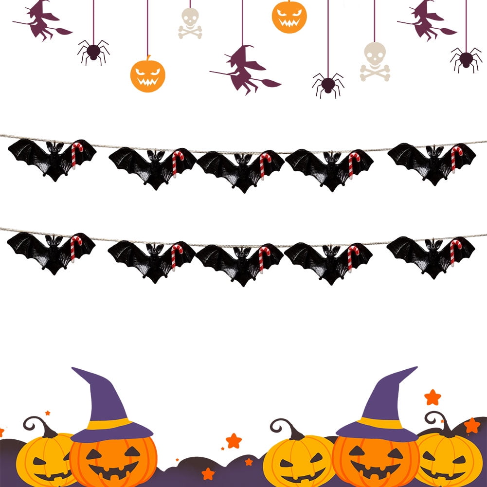 HBASD Halloween Hanging Garland Angel Ghost Bat Banner Bunting for ...