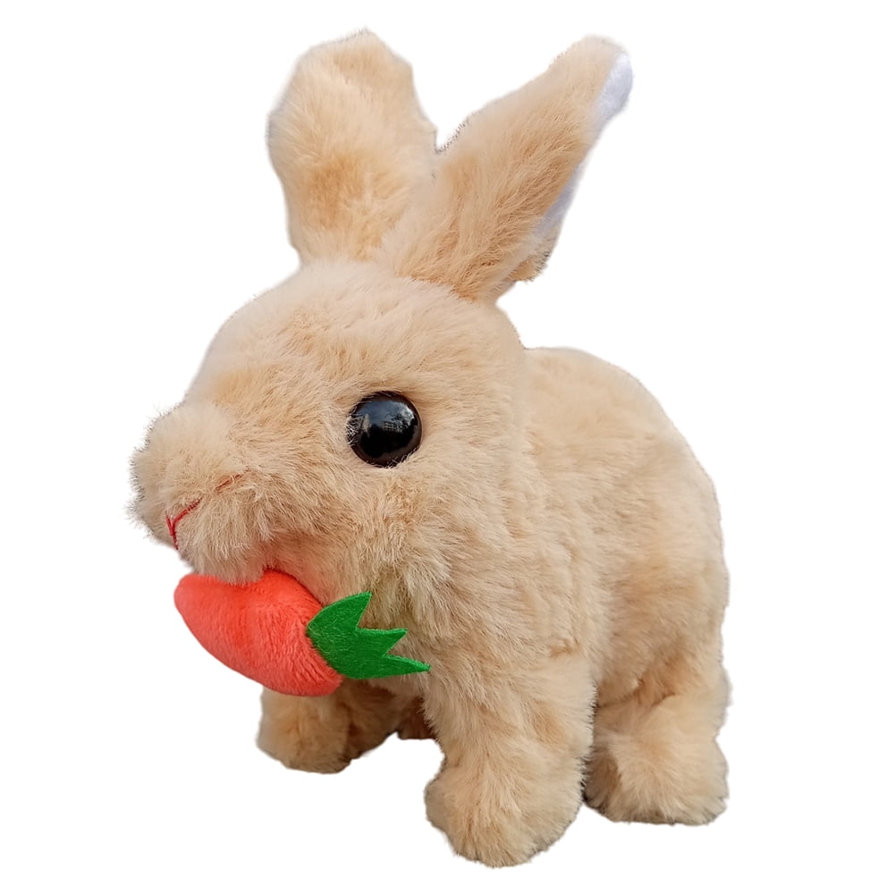 HBASD Interactive Electronic Pet Plush Bunny Toy, Hopping Rabbit Toys ...