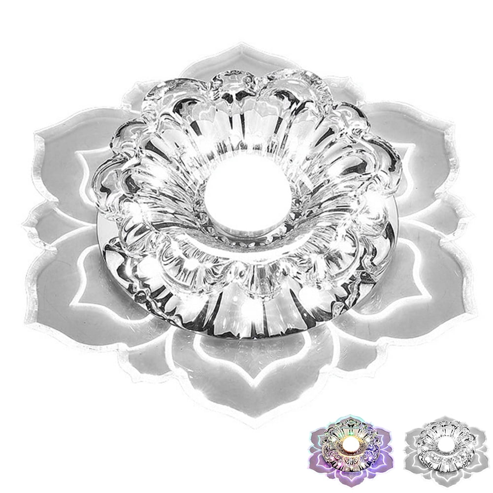 HBASD Led Crystal Ceiling Light Surface Mounted Porch Chandelier Lamp ...