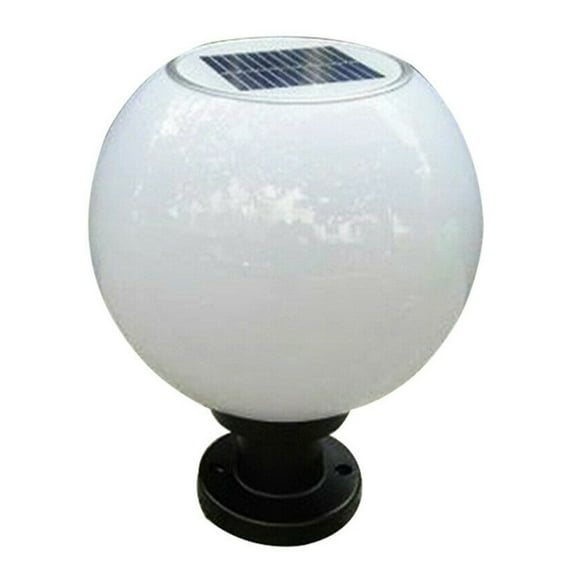 HBASD Led Solar Power Acrylic Round Ball Light Outdoor Garden Wall ...