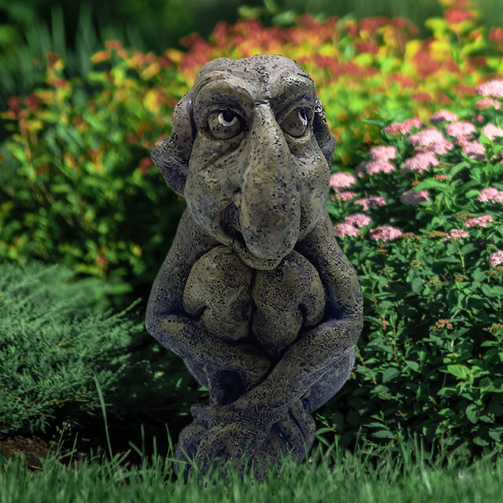 HBASD Resin Troll Statues Home Decor, Gargoyle Statues, Cast Stone ...