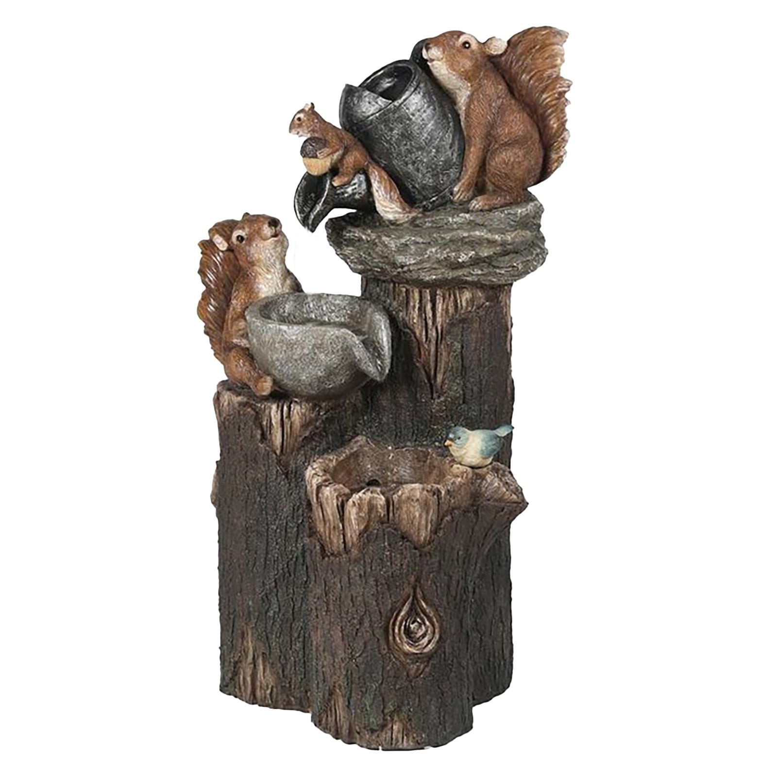 HBASD Squirrel Family Patio Statue, Cute Resin SquirrelAnimal Sculpture ...
