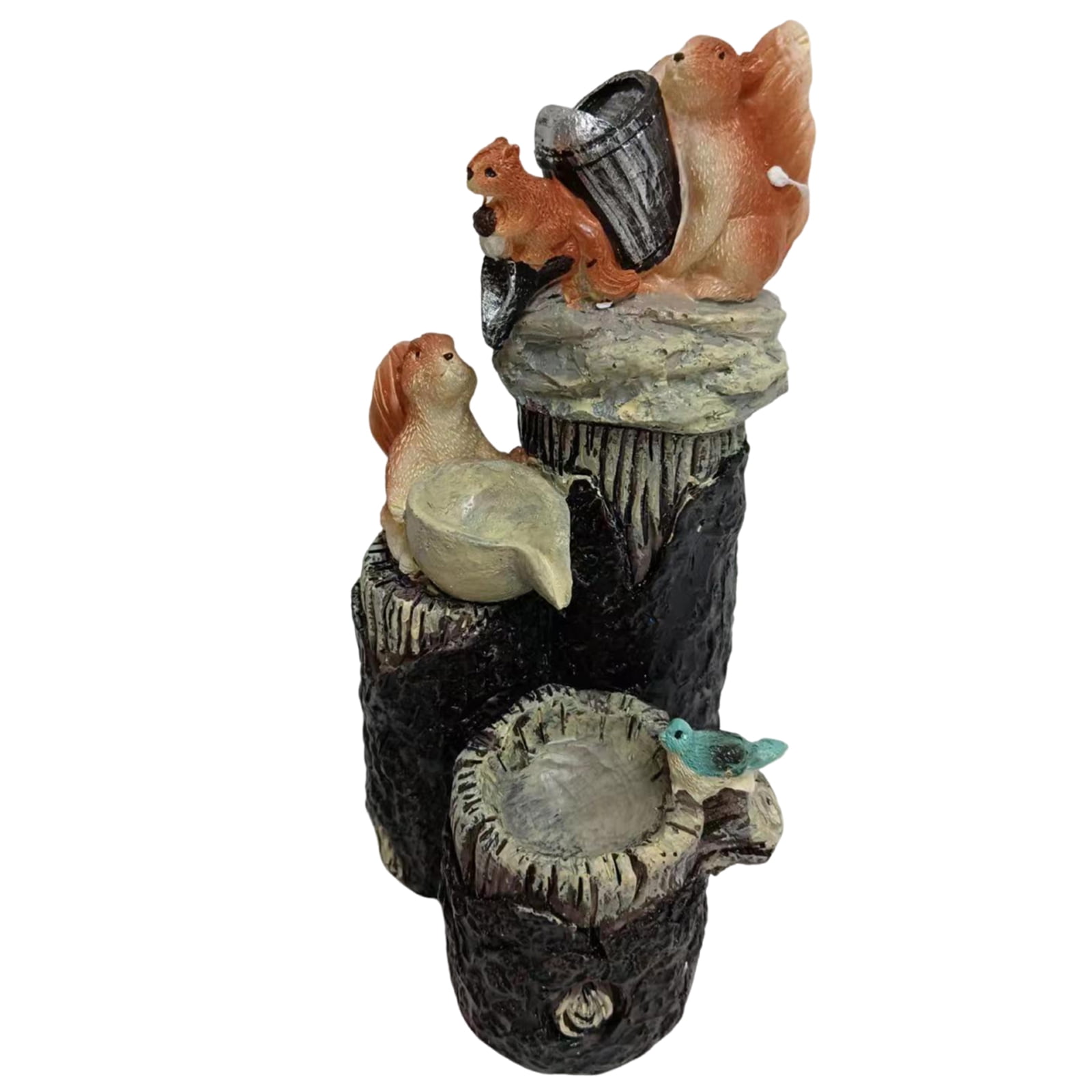 HBASD Squirrel Family Patio Statue, Cute Resin SquirrelAnimal Sculpture ...