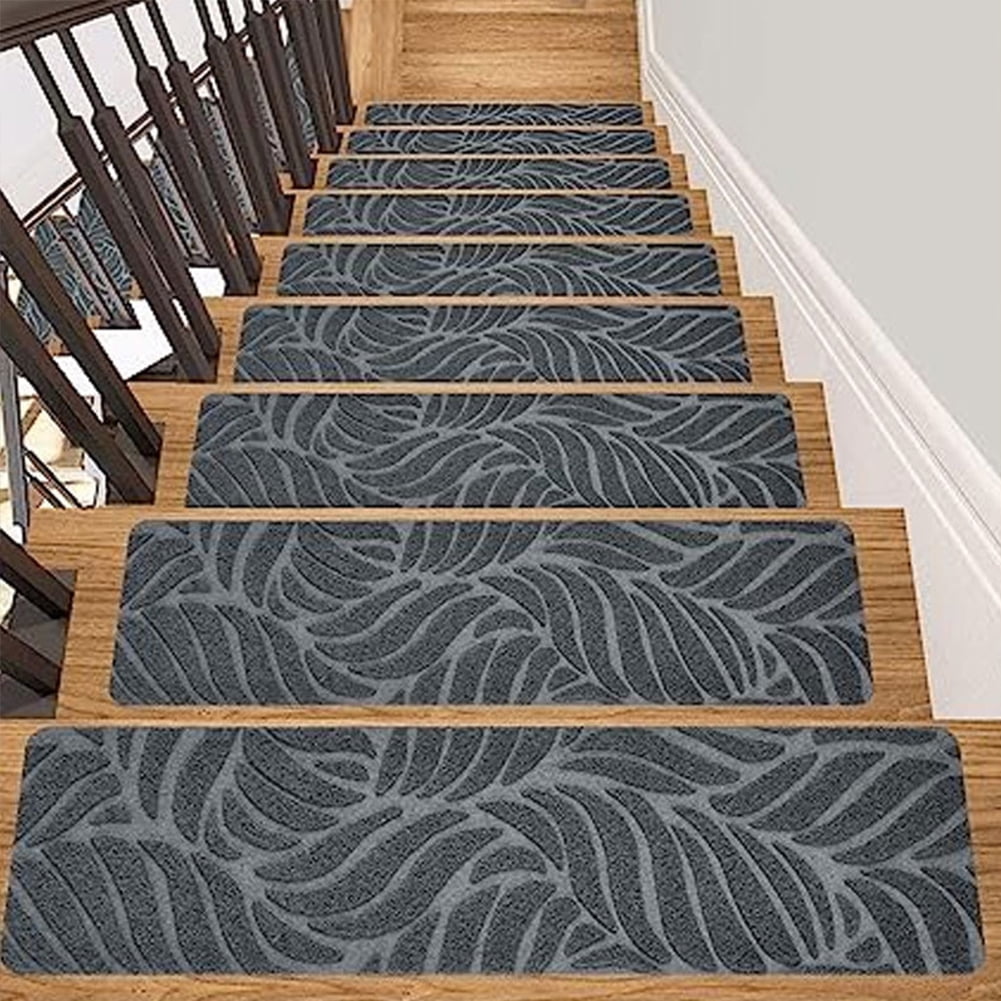 HBASD Stair Mat 29.9inx7.8in Self-Adhesive Non-Slip Soft Stair Stepping ...
