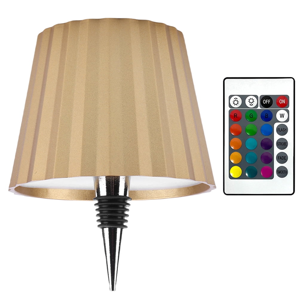 HBASD Wireless Wine Bottle Lamp 3 Color Rgb Led Table Lamp Rechargeable ...