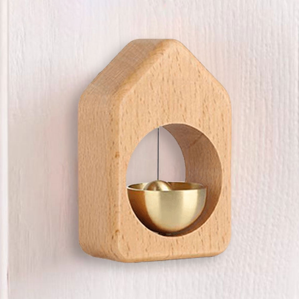 HBASD Wood Doorbell Chime, Magnetic Shopkeepers Wooden Wind Chime for ...