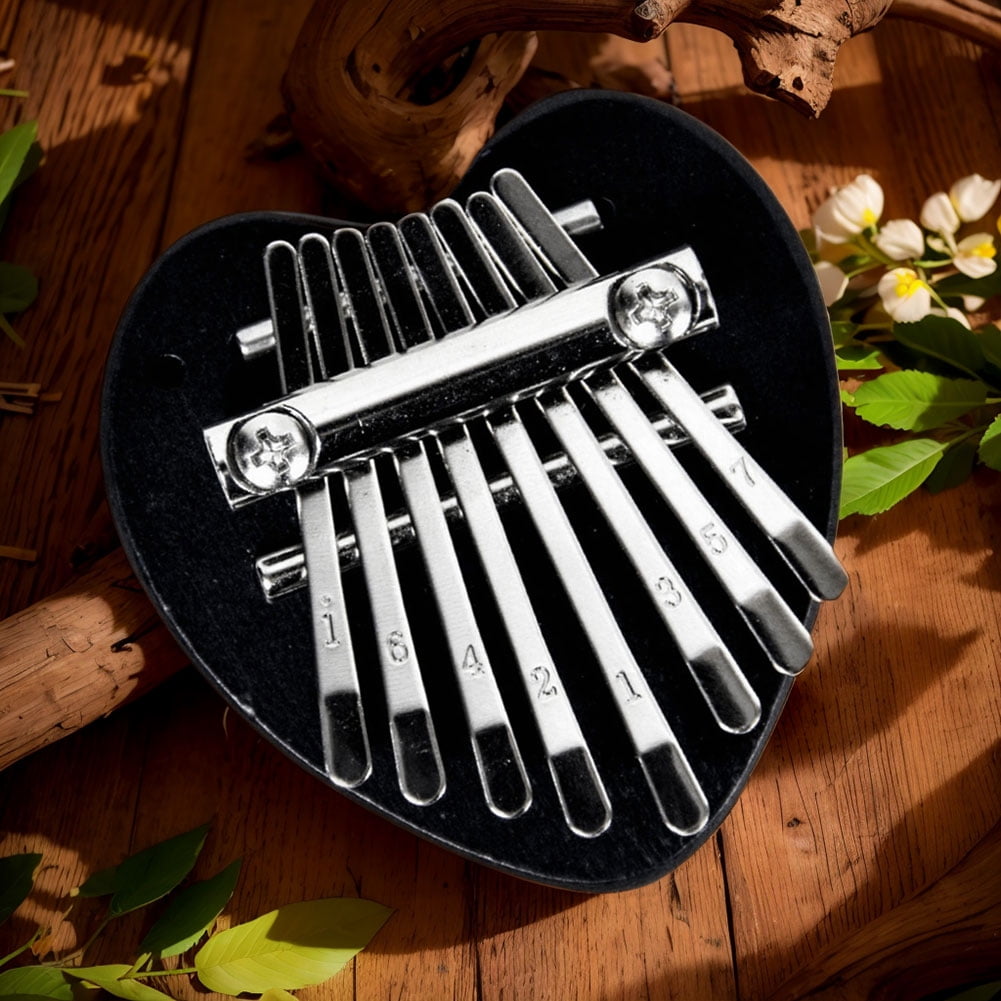 HBASD Wooden 8 Key Mini Kalimba, Exquisite Finger Thumb Piano Musical ...