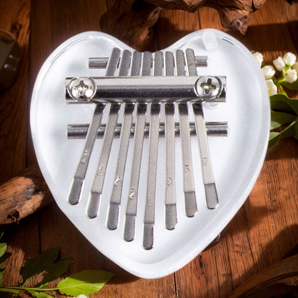 HBASD Wooden 8 Key Mini Kalimba, Exquisite Finger Thumb Piano Musical ...
