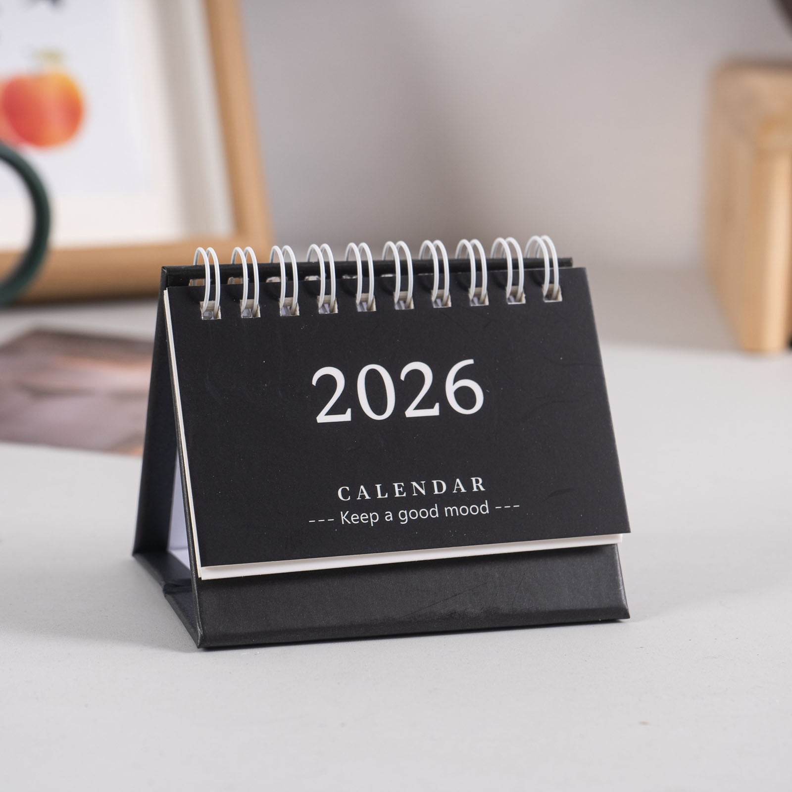 HBBKVI 2026 Desk Calendar Mini 3.7x3x2.6 Inch with Notepad Cute Fresh ...
