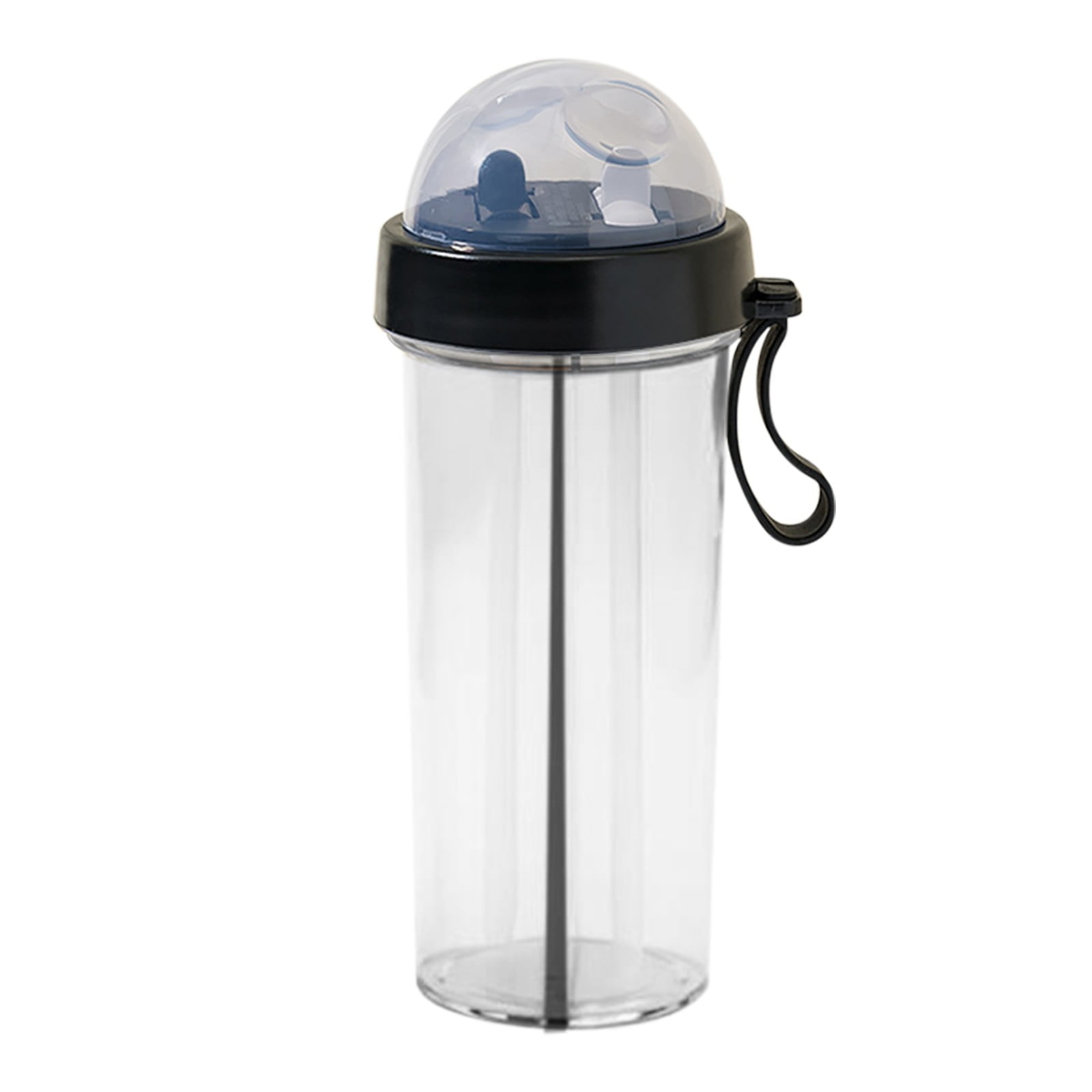 HBBKVI 20oz Water Bottle with 2 Straws, 2 Compartments Water Bottle ...