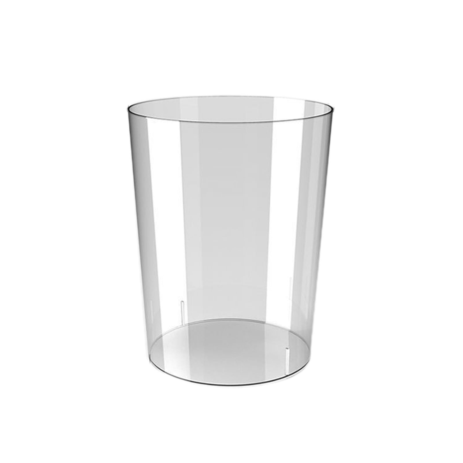 HBBKVI 3.2 Gallon Transparent Plastic Trash Can, Round Trash Can for ...