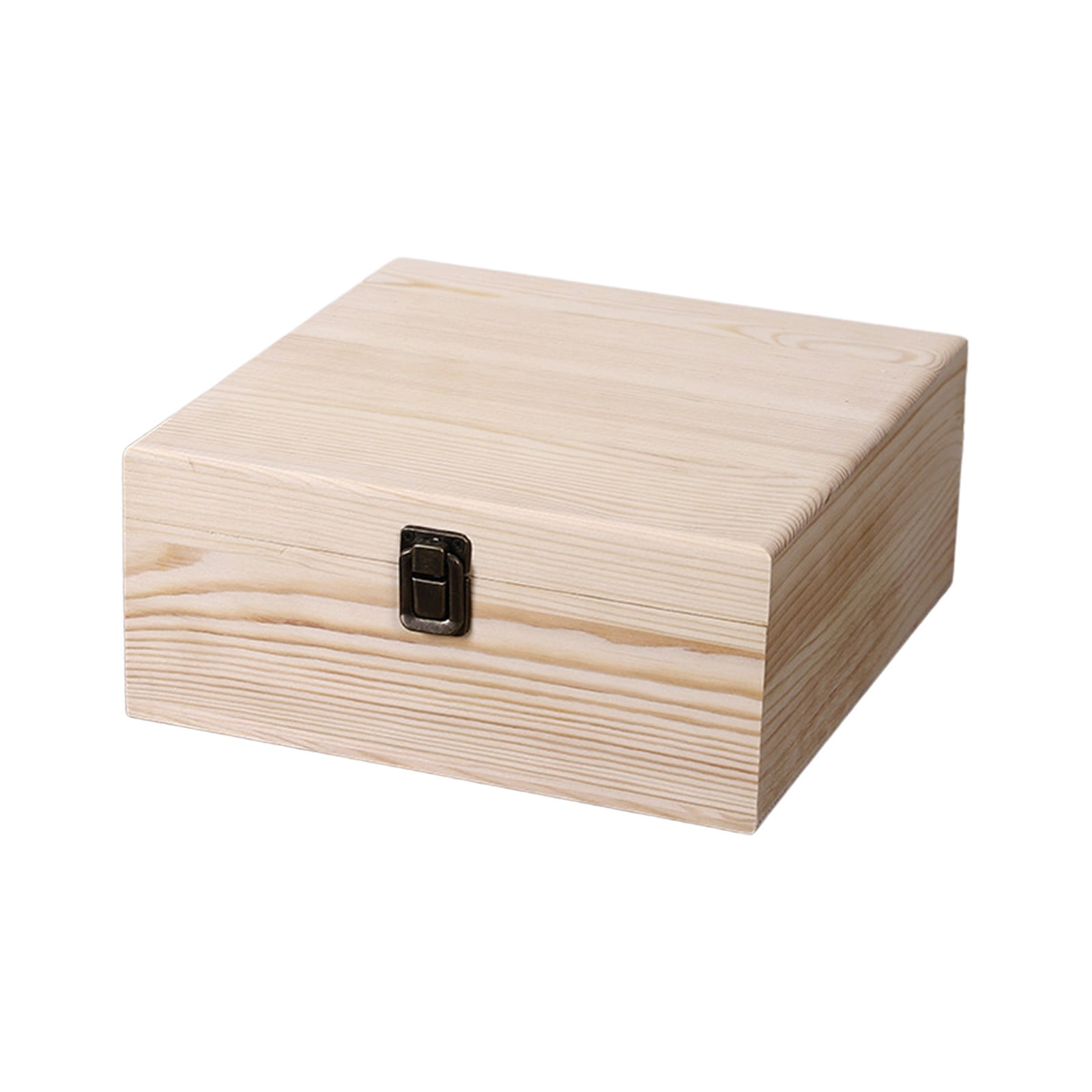 HBBKVI 5.4x5.4x3.9in Wooden Storage Box with Wooden Storage Box ...