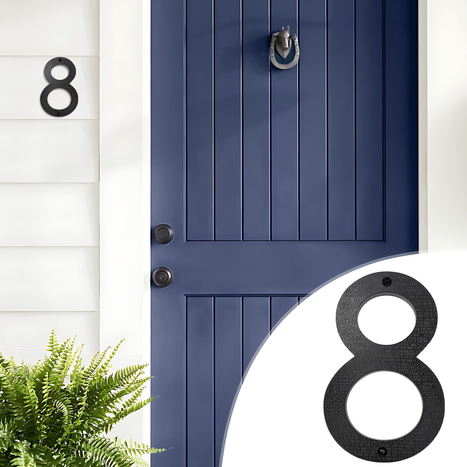 HBBKVI 5 Inch Modern Metal House Numbers Door Number House Address ...