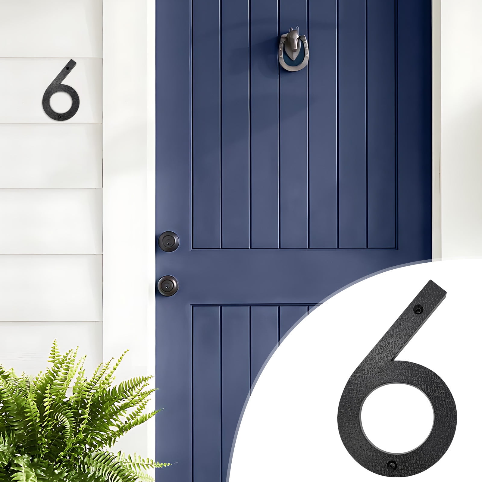 HBBKVI 5 Inch Modern Metal House Numbers Door Number House Address ...