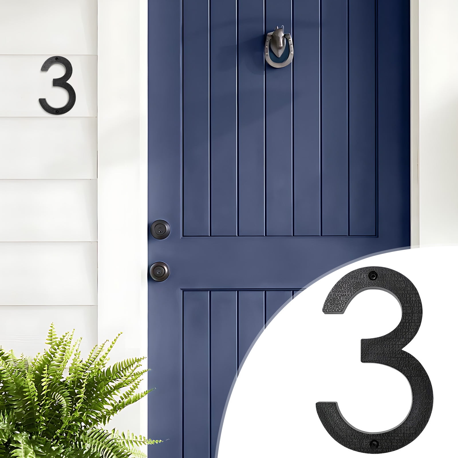 HBBKVI 5 Inch Modern Metal House Numbers Door Number House Address ...