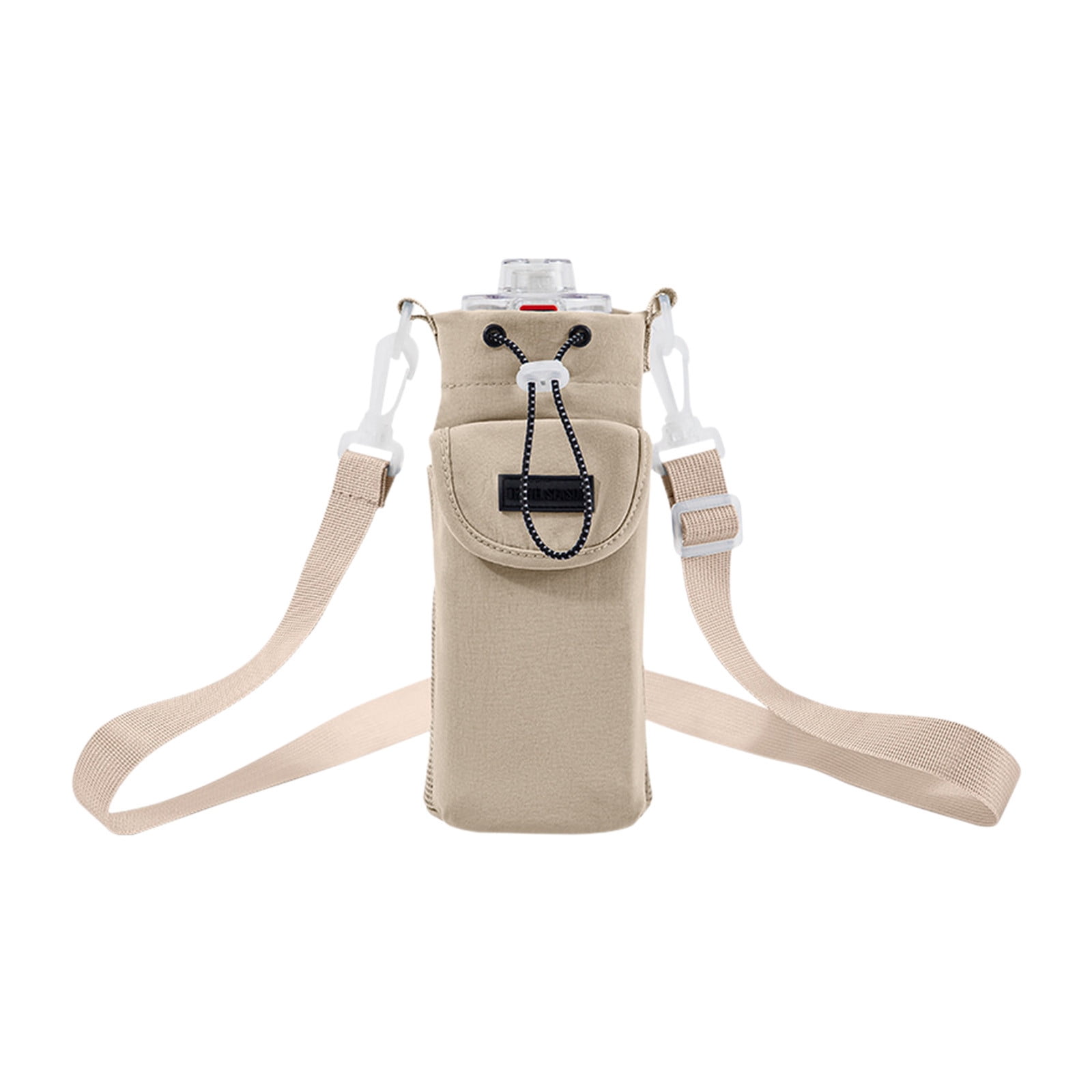 HBBKVI 8.3x3in Nylon Crossbody Water Bottle Bag Insulation Cup Cover ...