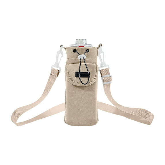 HBBKVI 8.3x3in Nylon Crossbody Water Bottle Bag Insulation Cup Cover ...