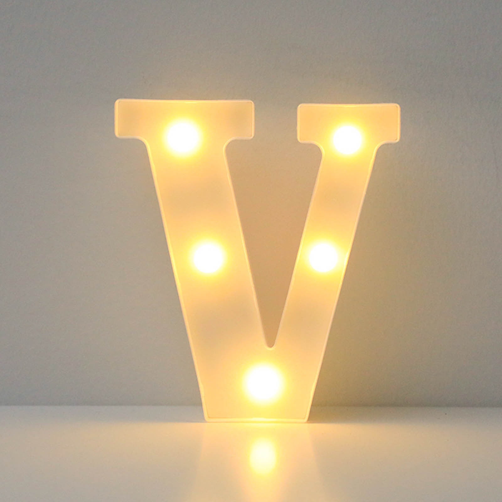HBBKVI Alphabet LED Letter Lights Light Up White Plastic Letters ...