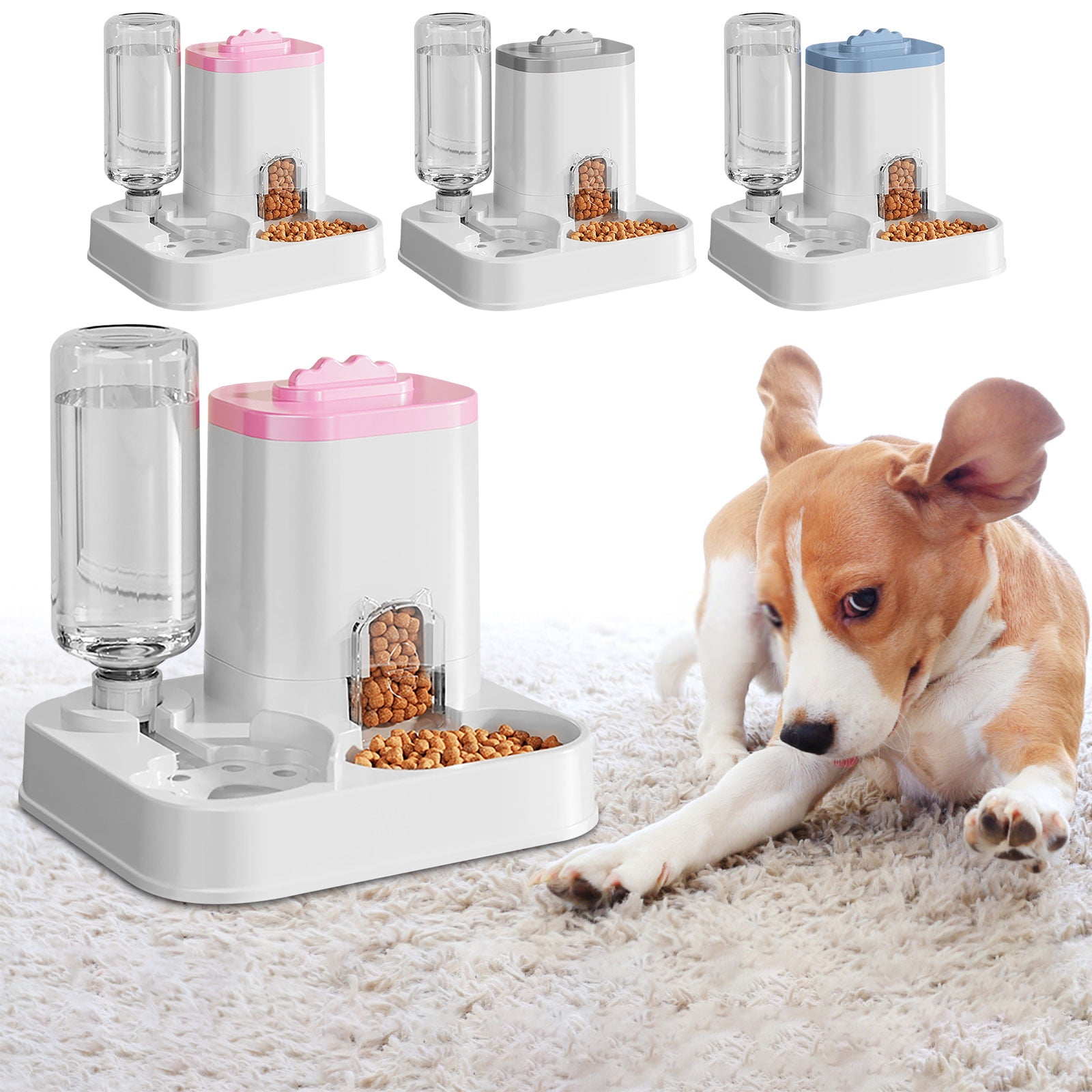 HBBKVI Automatic Pet Feeder Modern Automatic Dog Water Dispenser with ...