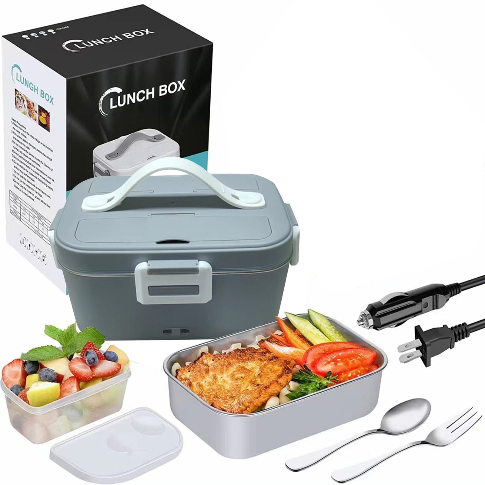 HBBKVI Bento Box Lunch Box, 80w 1.8L Heated Lunch Box for Truck/Car ...