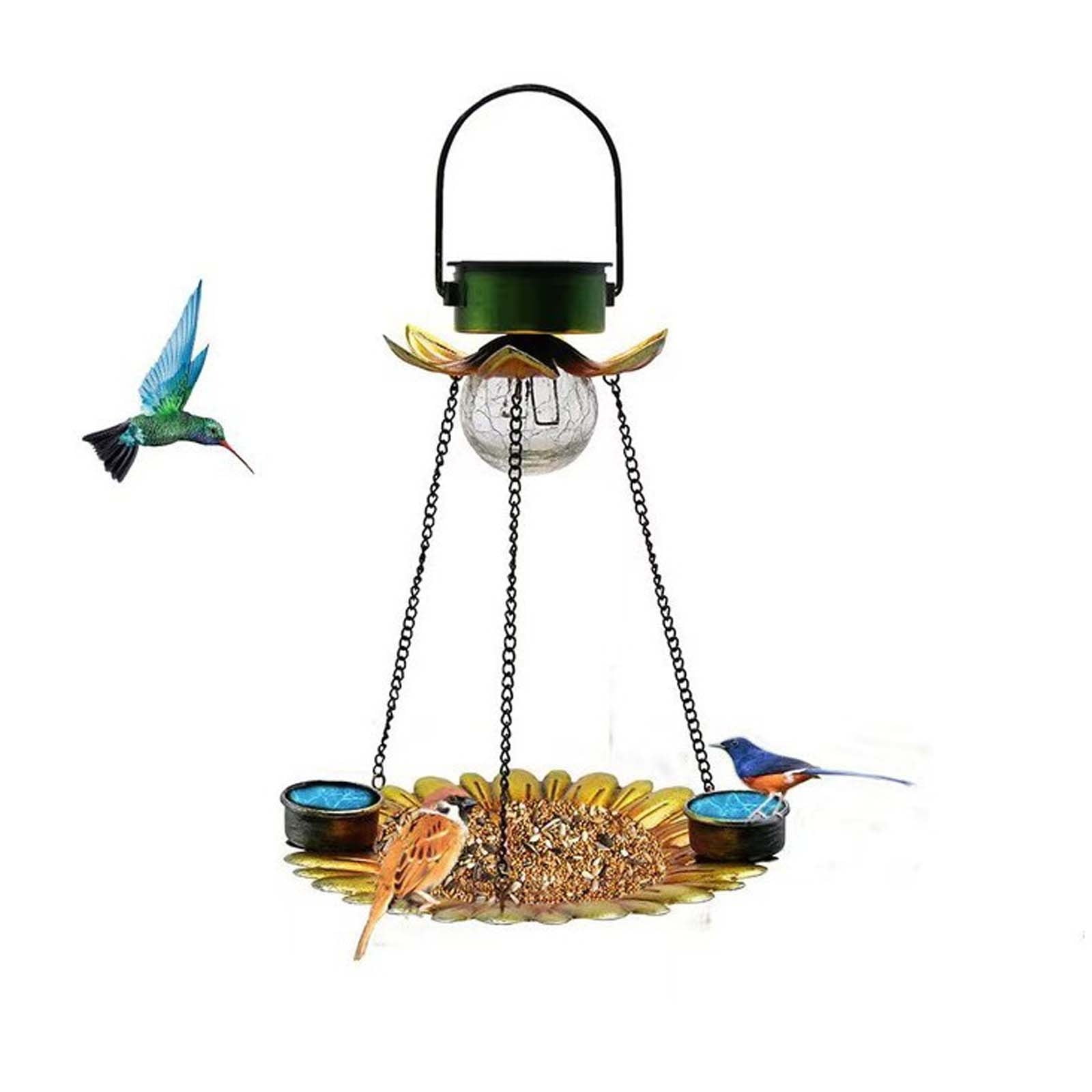 HBBKVI Bird Feeder, Solar Powered Sunflower Platform Bird Feeders for ...