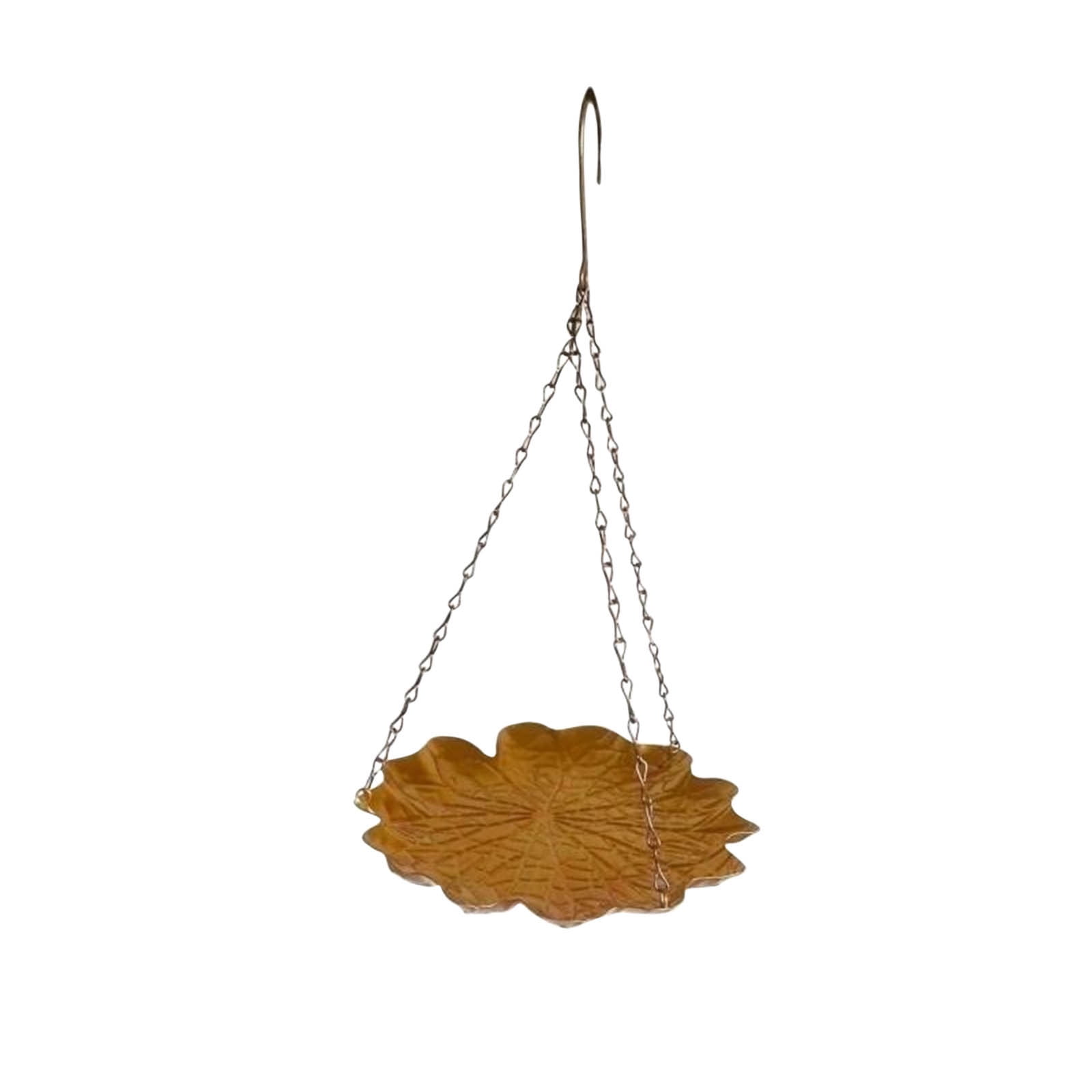HBBKVI Bird Feeder with Chains and Hooks, Leaf Shaped Platform Bird ...