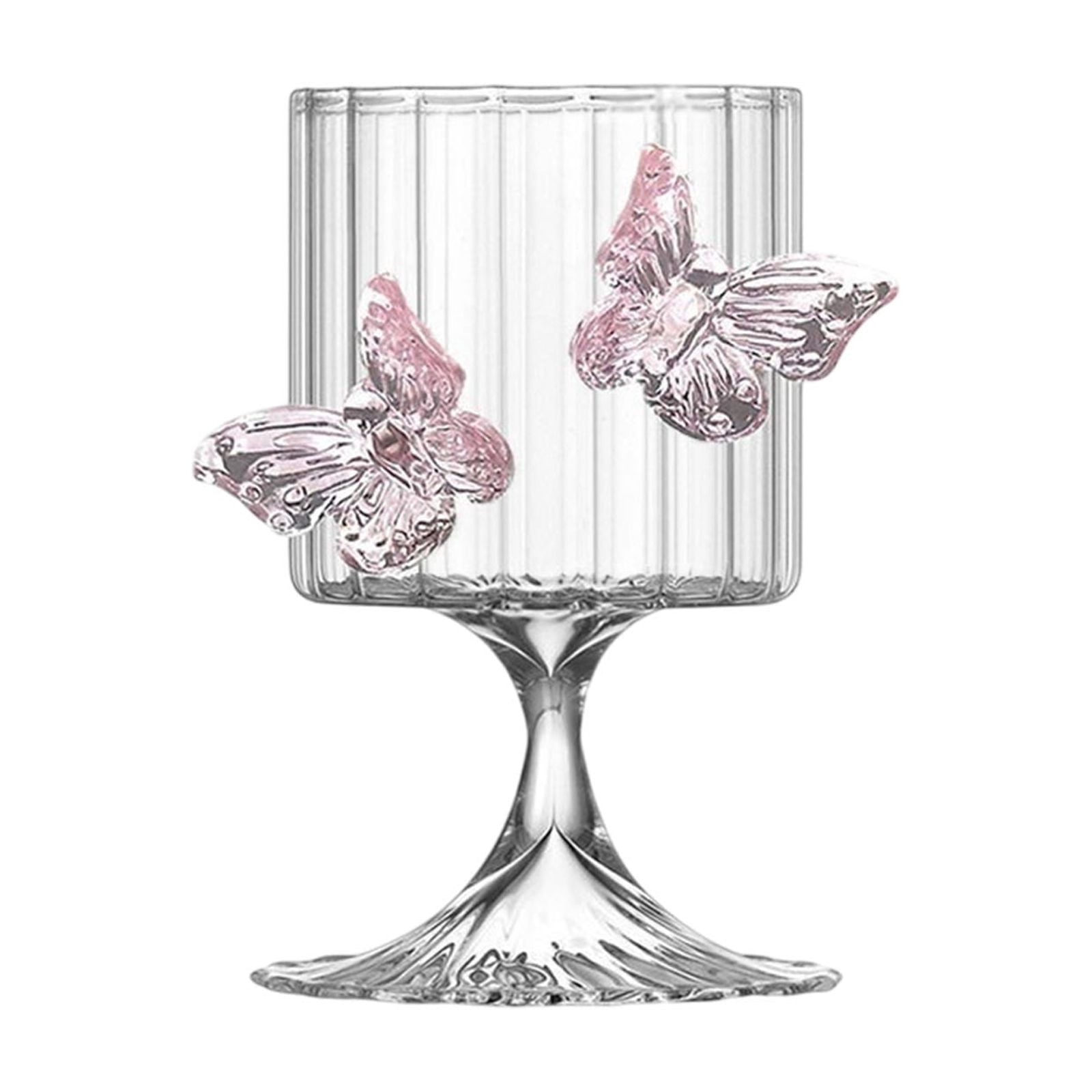 HBBKVI Butterfly Wine Glass Set of 1 Luxurious Butterflies Stemmed ...