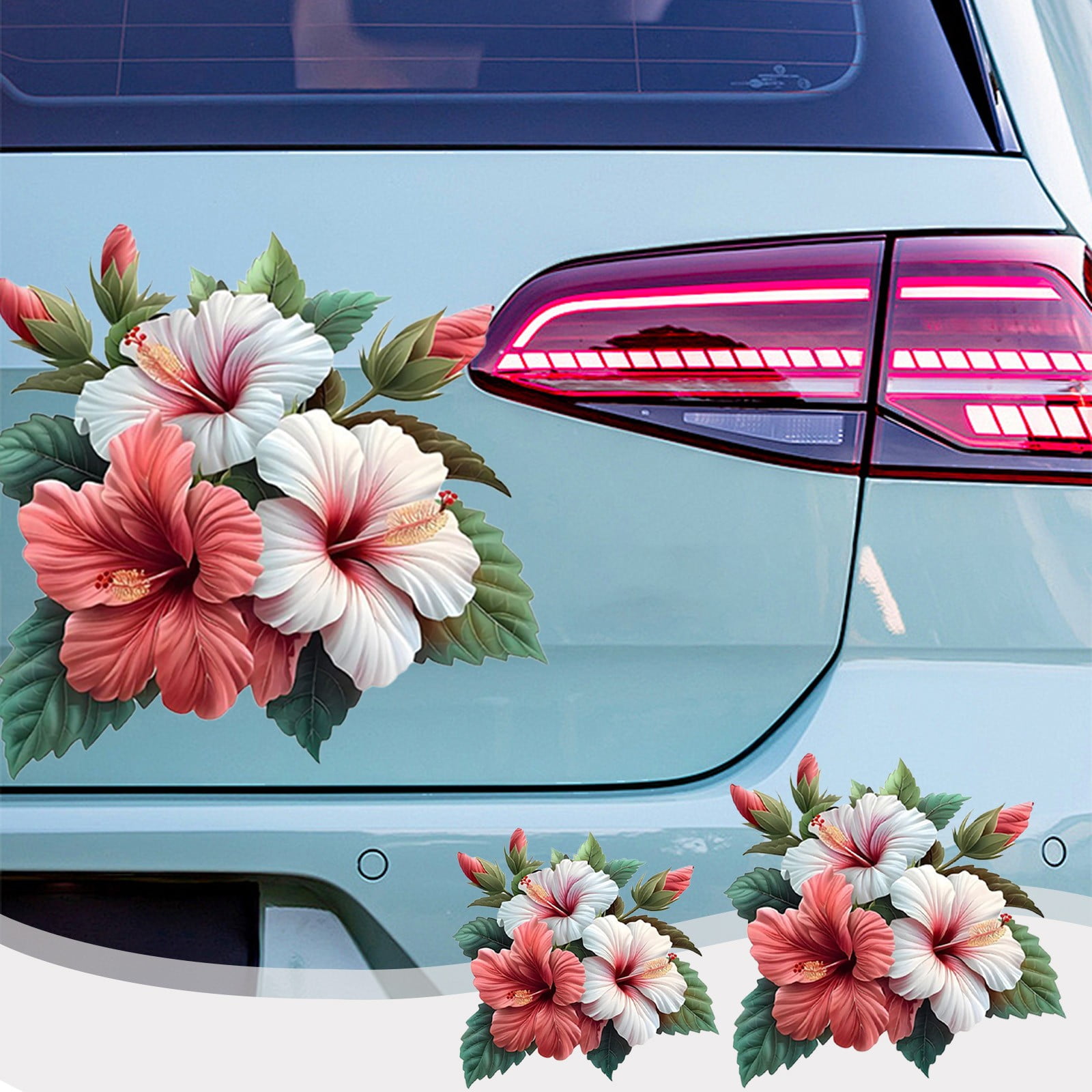 HBBKVI Car Decoration Stickers Romantic Rose Wall Stickers Bathroom ...