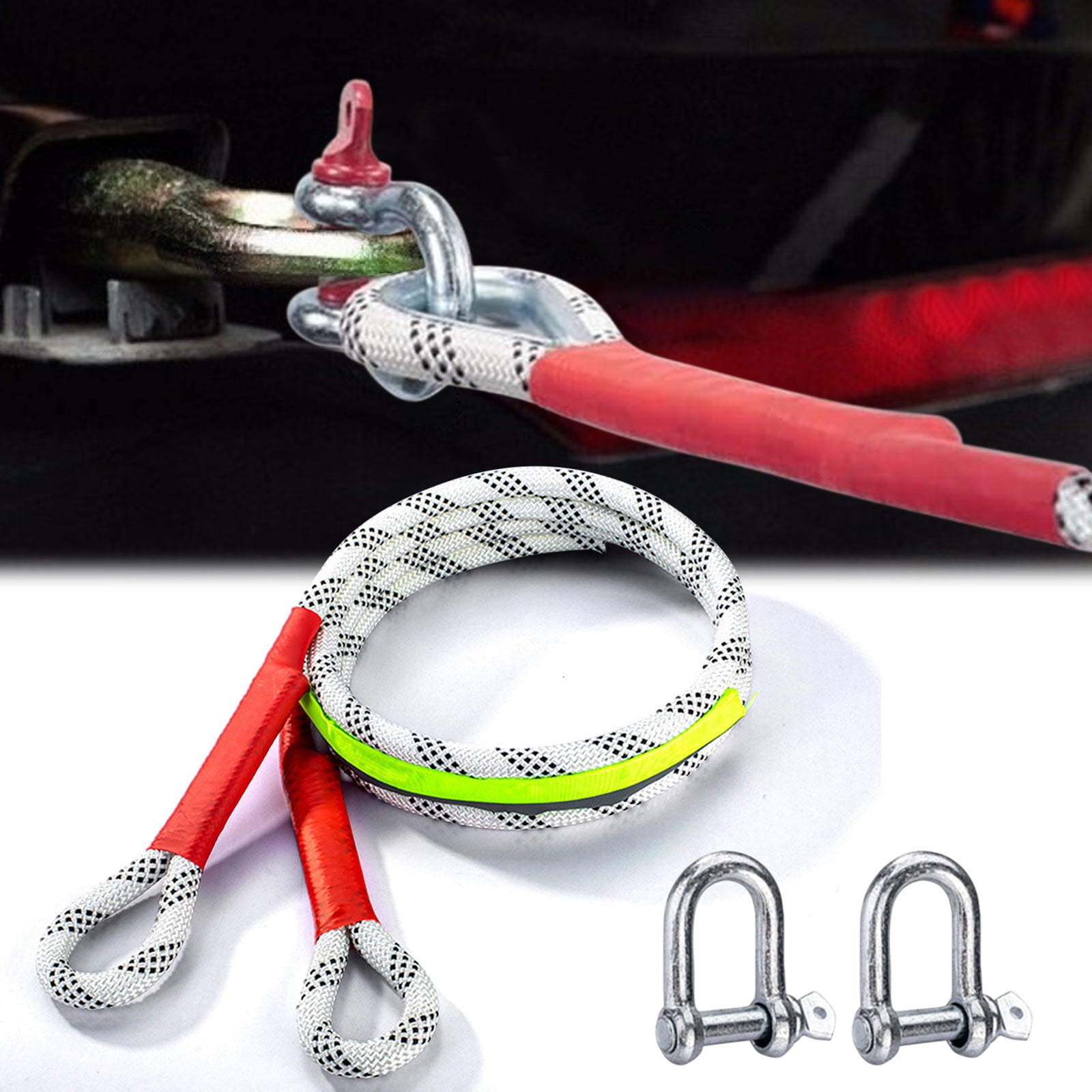 HBBKVI Car Tow Rope Towing Straps Emergency Tow Rope Tow Cable Rv ...