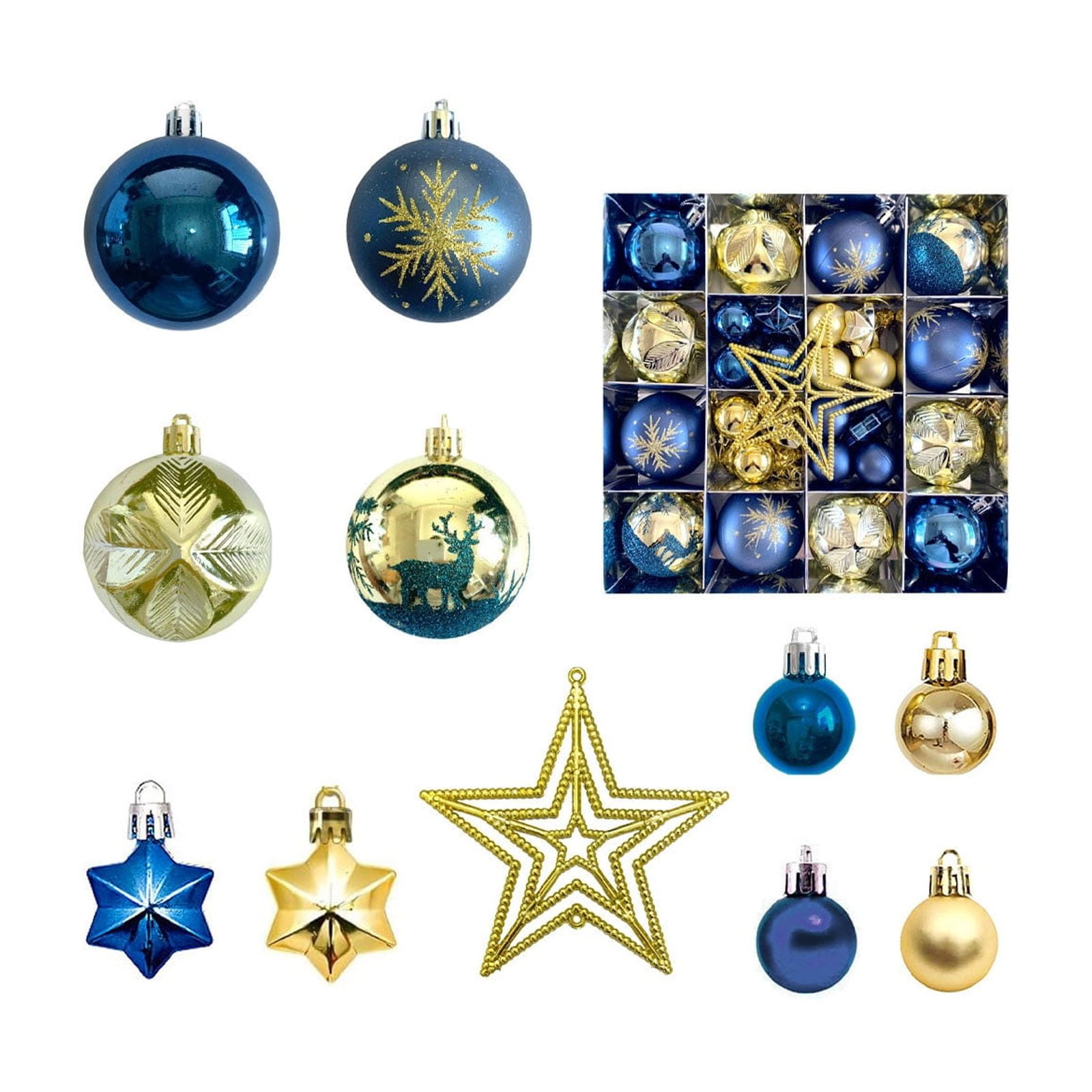 HBBKVI Christmas Decorations 45 Piece Differently Shaped Christmas ...