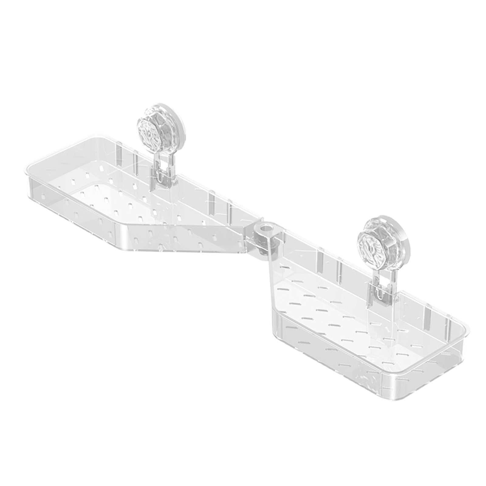HBBKVI Clear Plastic Suction Cup Sink Organizer Suction Cup Wash Basin ...