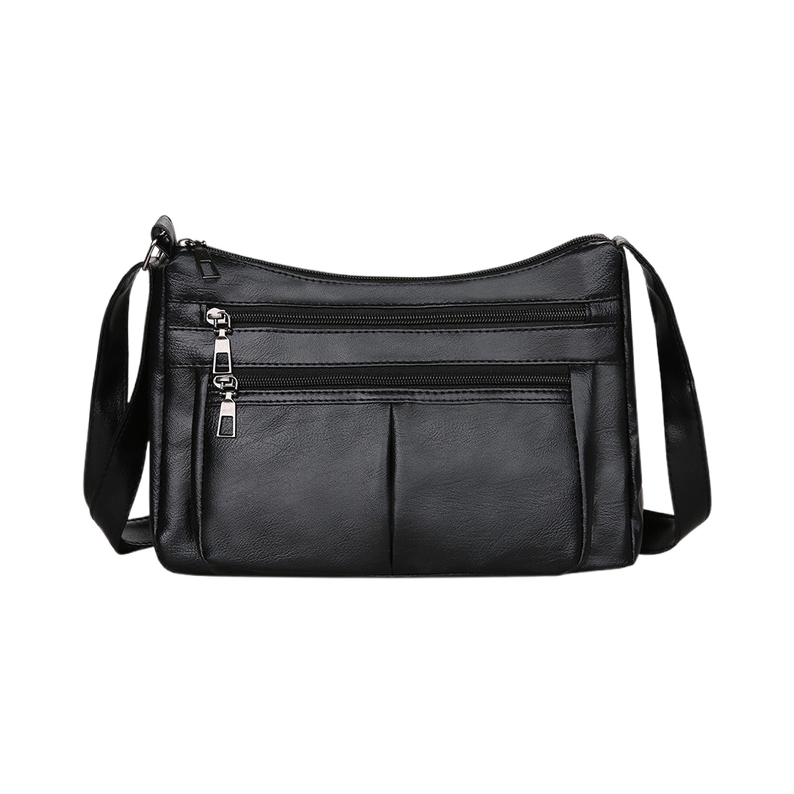 HBBKVI Zippered Crossbody Bag with Wide Shoulder Strap Phone Wallet Crossbody Purse Multi Pocket ...