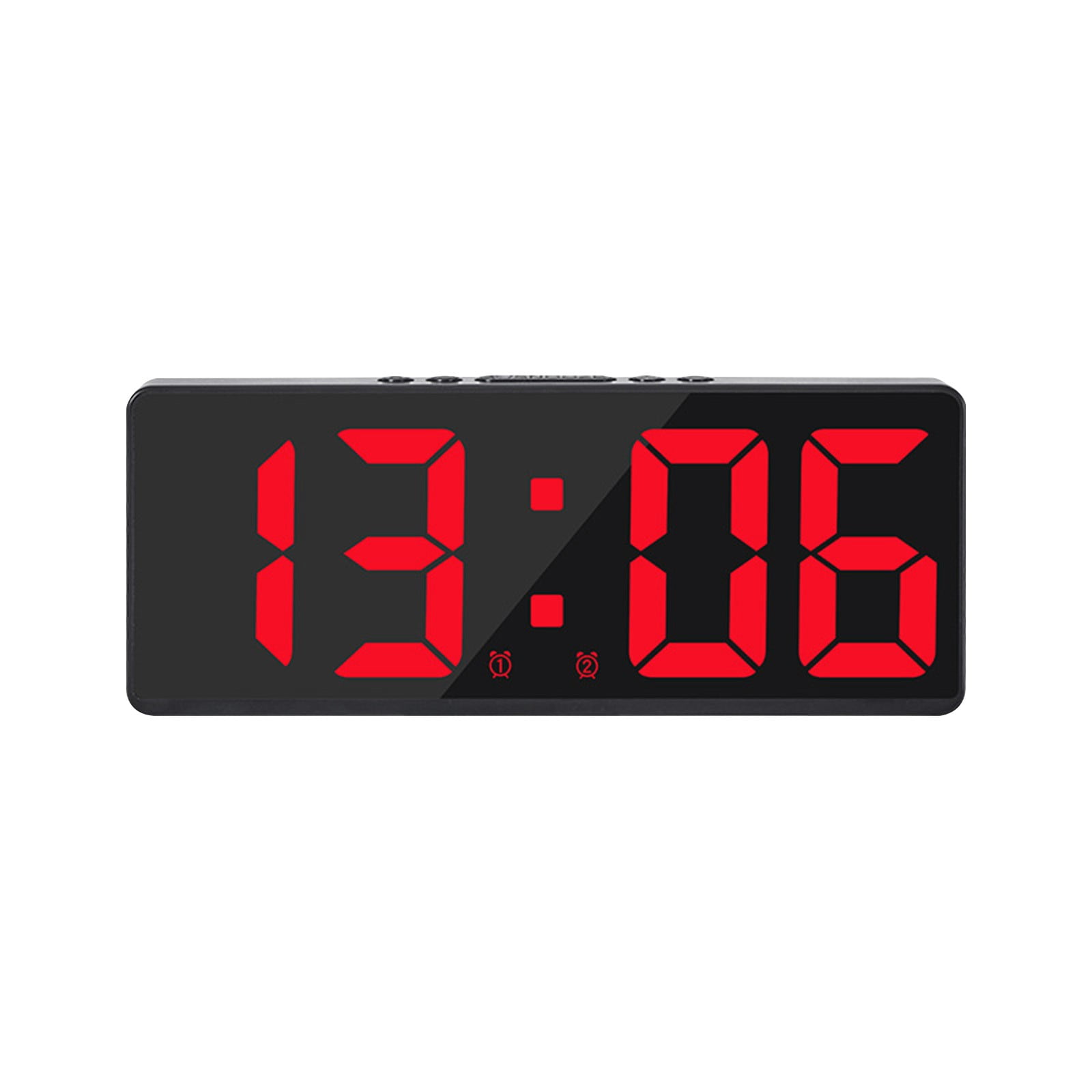 HBBKVI Digital Clock, 5-Level Brightness Voice Controlled Alarm Clock ...