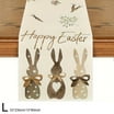 Doily Boutique Easter Table Runner with Easter Bunny and Eggs on Ivory ...