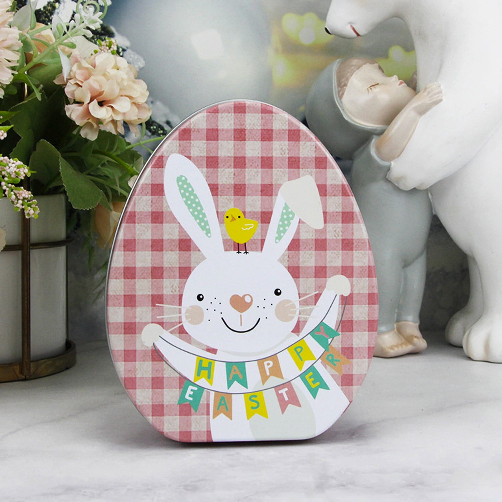 HBBKVI Easter Eggs Gift Box, Iron Candy Storage with Rabbit Design for ...