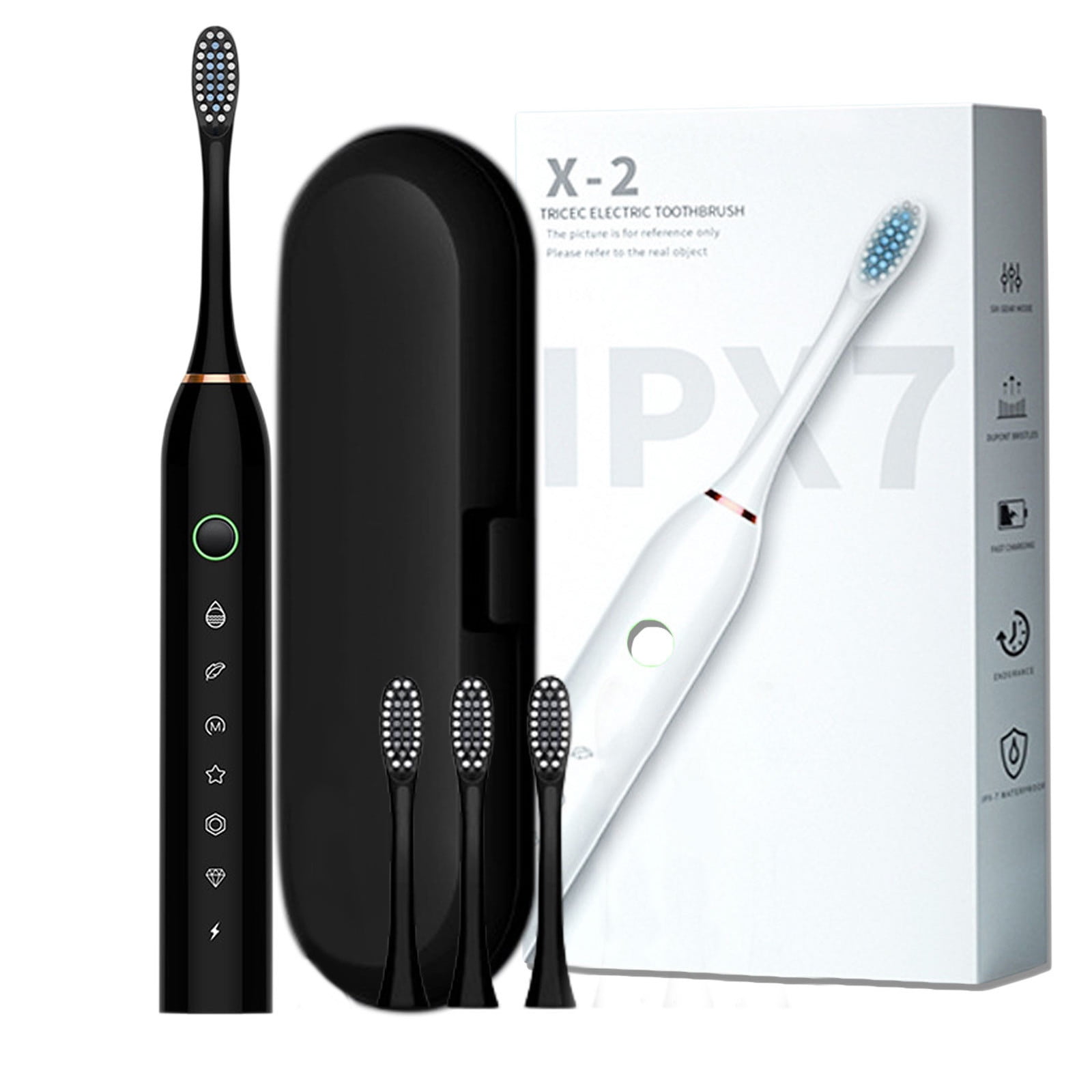 HBBKVI Electric Toothbrush, 4 Brush Heads 6 Modes Electric Toothbrush ...