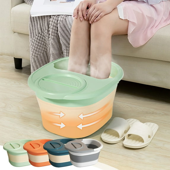 HBBKVI Foldable Foot Bath Bucket with Handle and Lid, Portable Foot ...