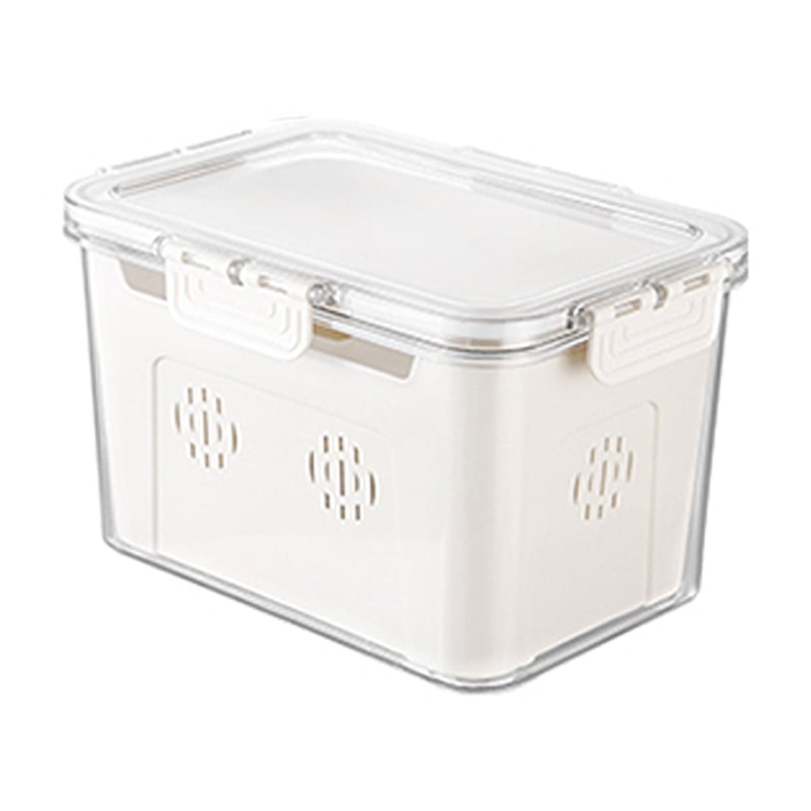 HBBKVI Food Storage Containers with Lids, Double-Layered Draining Box ...